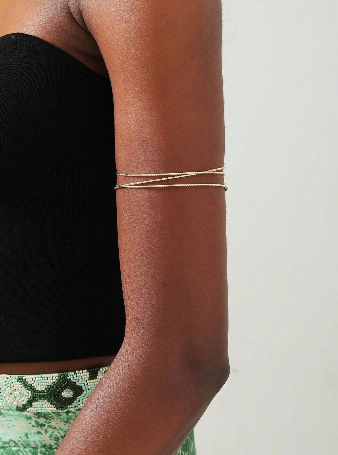 Minimalist Arm Cuff, Gold Arm Band, Gold Upper Arm Cuff Bracelet ...