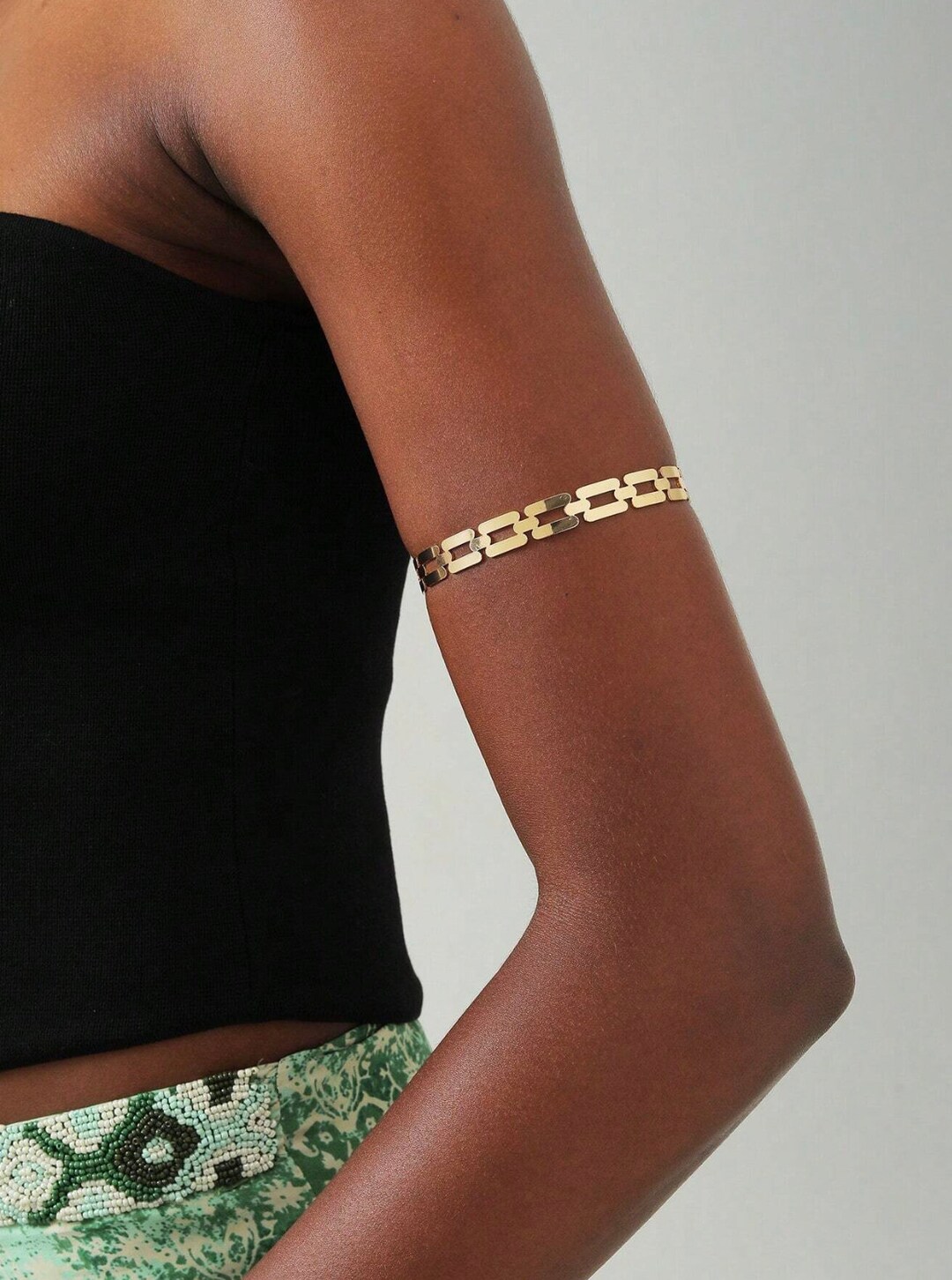 Minimalist Arm Cuff, Gold Arm Band, Gold Upper Arm Cuff Bracelet ...