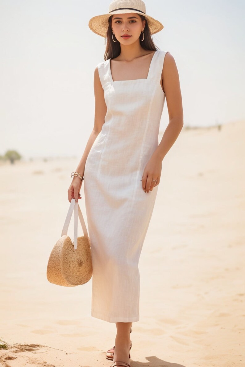 Square Summer Dress Sewing Pattern, Cottagecore Dress, Sleeveless Dress ...