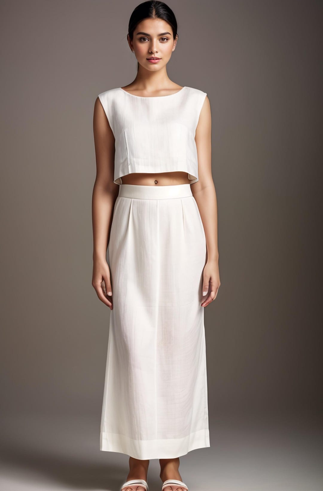 Linen Top and Maxi Skirt Sewing Pattern: A-line Skirt (digital Download ...
