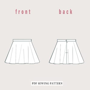 Easy Mini Skirt Sewing Pattern (PDF Download) - Etsy