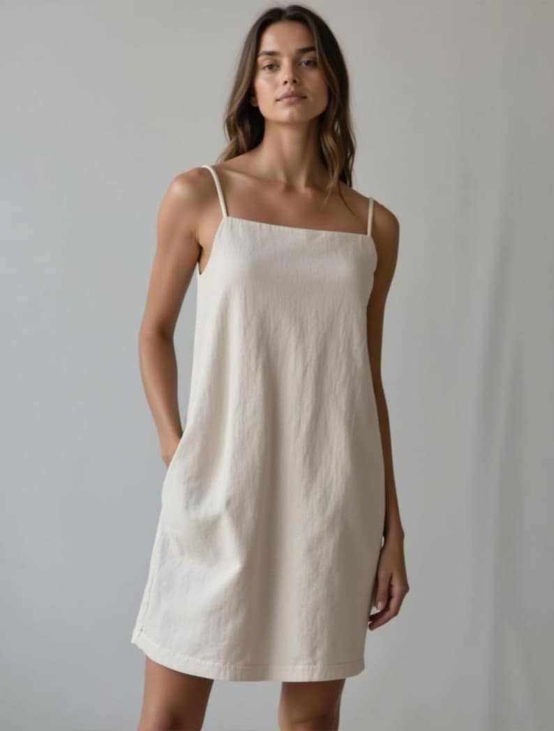 Linen Mini Dress Sewing Pattern: Easy Shift, Trapeze Style (XS-5XL ...