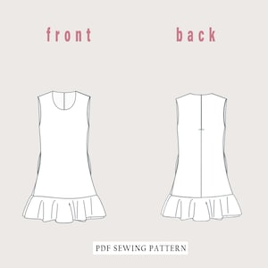 Summer Linen Sleeveless Frill Dress Sewing Pattern, Sleeveless Dress ...