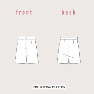Set Linen Top and Shorts Sewing Pattern, Linen Beginner Shorts Pattern ...