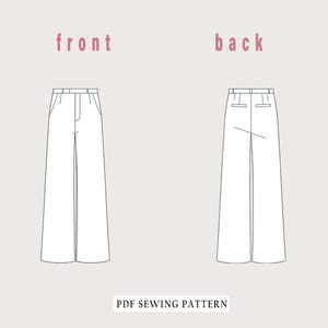 Men's Wide Leg Pants Sewing Pattern: Loose Fit Trousers (PDF Pattern ...