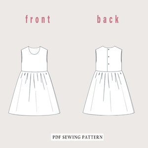 Kid's Sleeveless Summer Dress Pattern,pdf Kids Dress Sewing Pattern ...