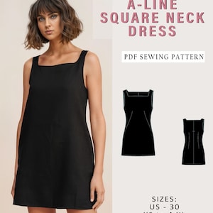Summer Dress Sewing Pattern, A-line Dress Pattern, Sleeveless Dress ...