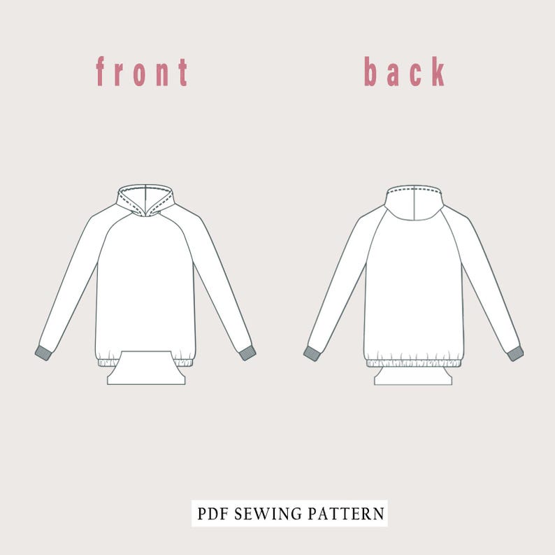 Kids Hoodie Sewing Pattern: Beginner-friendly Sweatshirt (PDF Pattern ...