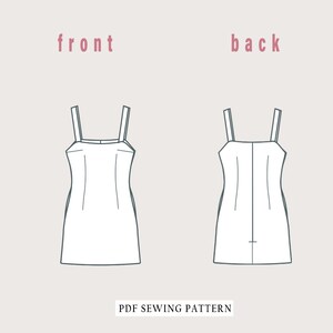 Summer Dress, Overall Pinafore Dress Sewing Pattern, Overall Dress ...