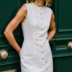 Button Down Mini Dress Sewing Pattern, Button Front Dress, Babydoll ...