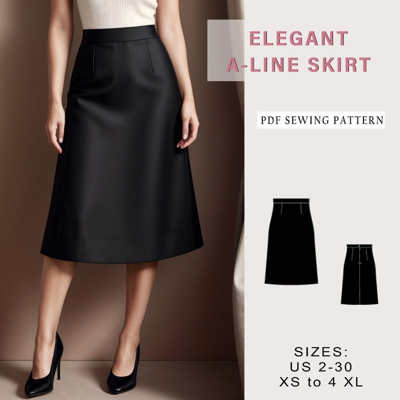 A Line Skirt Pattern - Etsy
