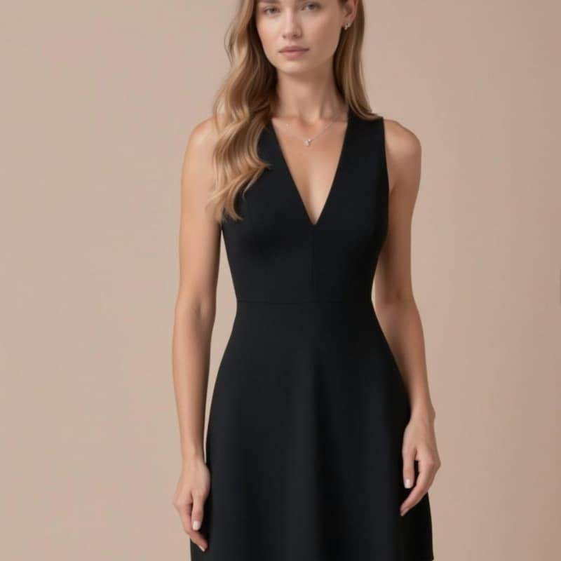 Plunging Neck Dress - Etsy