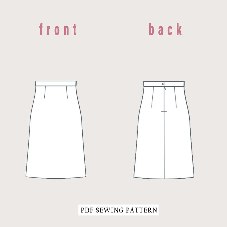 Easy Skirt Pattern | A-line Skirt Pattern | Women Sewing Pattern ...