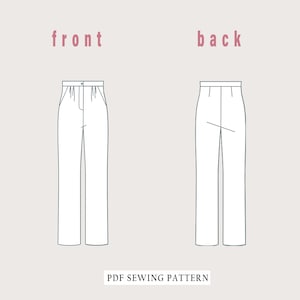 Straight Leg Double Pleat Pants Sewing Pattern (PDF Download) - Etsy