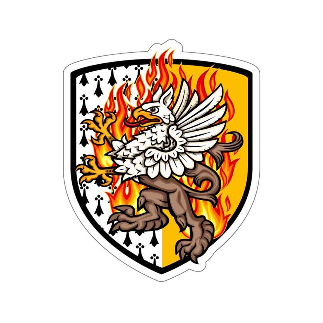 Ermine & or Flaming Gryphon Kiss-cut Stickers - Etsy