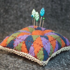 Made to Order - Quilter's Square Pincushion With Lace Free Usa Ship - Etsy