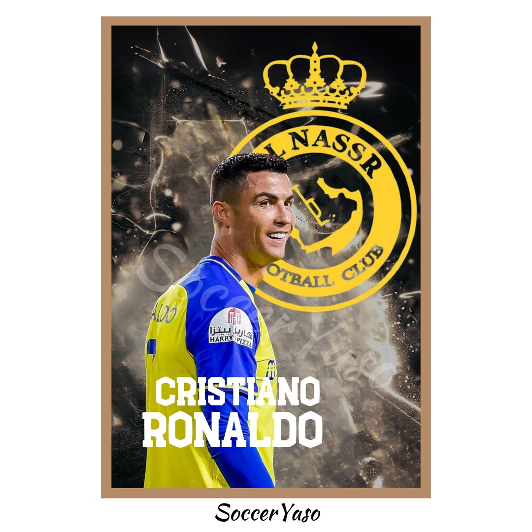 Cristiano Ronaldo Al Nassr Poster, Cristiano Ronaldo Print, Ronaldo ...