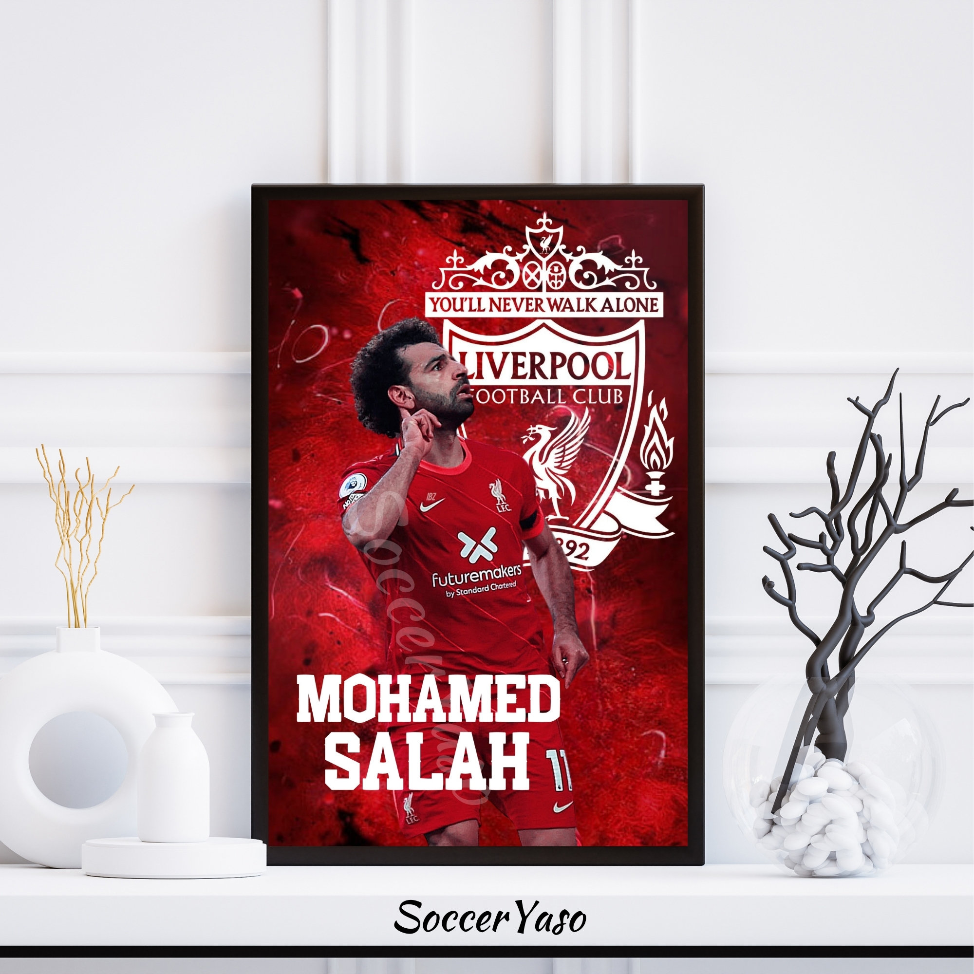 Mohamed Salah Printable Digital Poster, Mohamed Salah Print, Mid ...