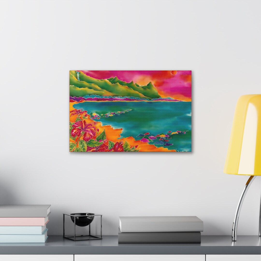 Kauai Sunset Canvas Wrap – Bali Hai, Tropical Landscape Painting - Etsy
