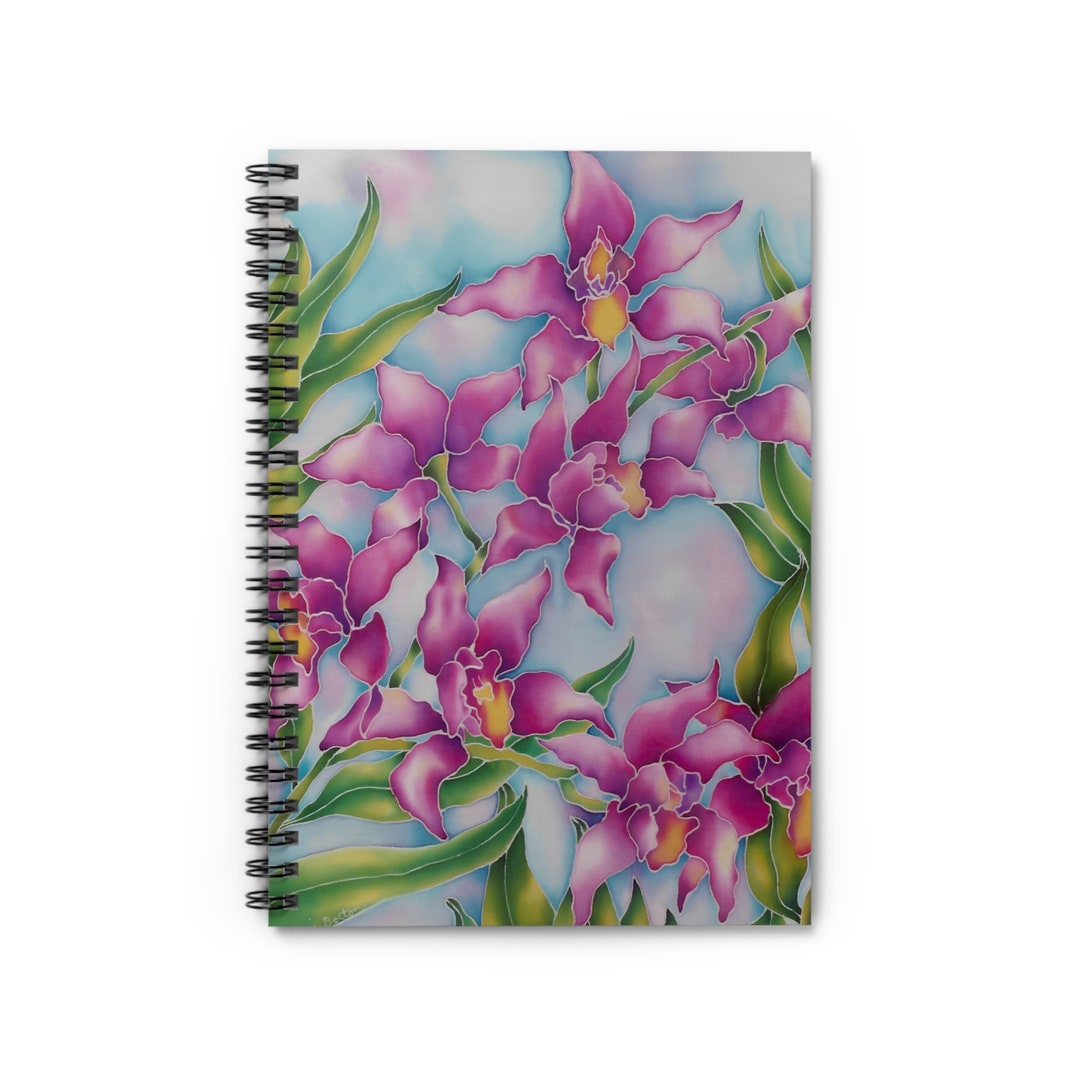 Spiral Notebook - Ruled Line, Pink Orchids Notebook, Hawaii Floral ...