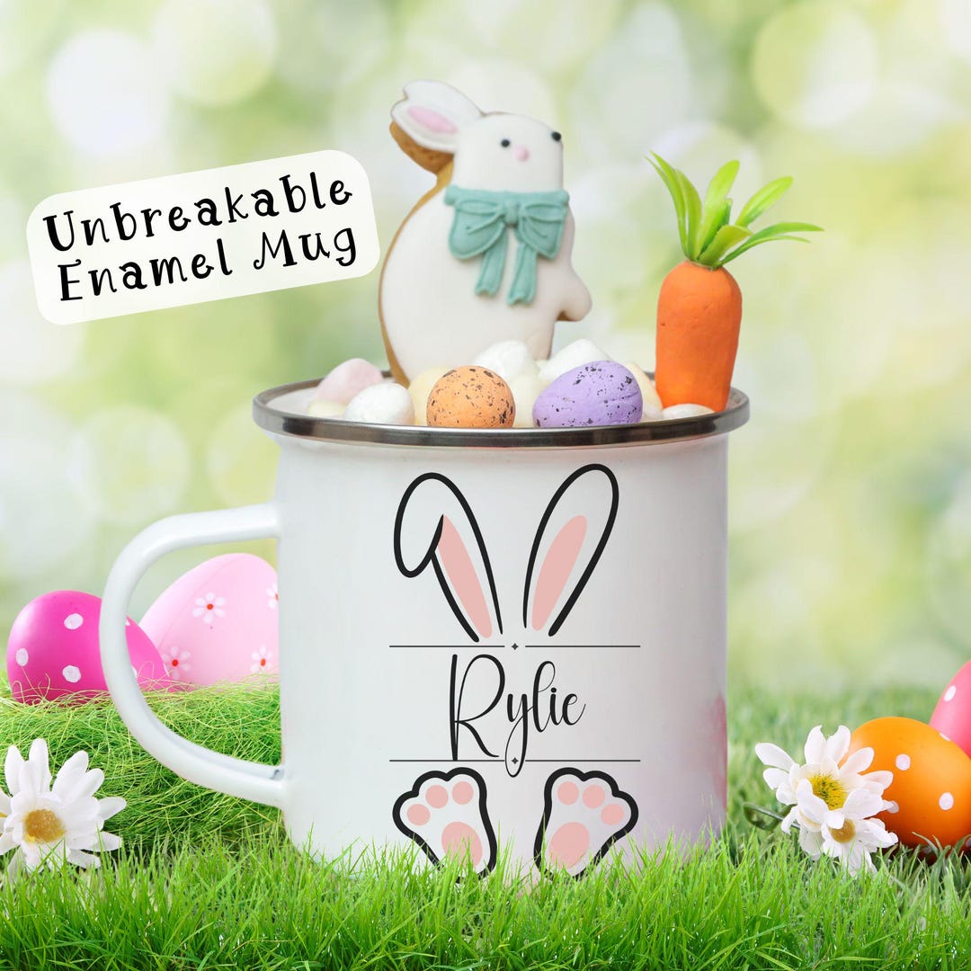 Custom Bunny Mugs, Kids Unbreakable Mugs, Children's Personalized ...