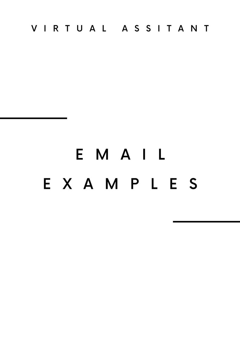 Virtual Assistant Email Templates - Etsy