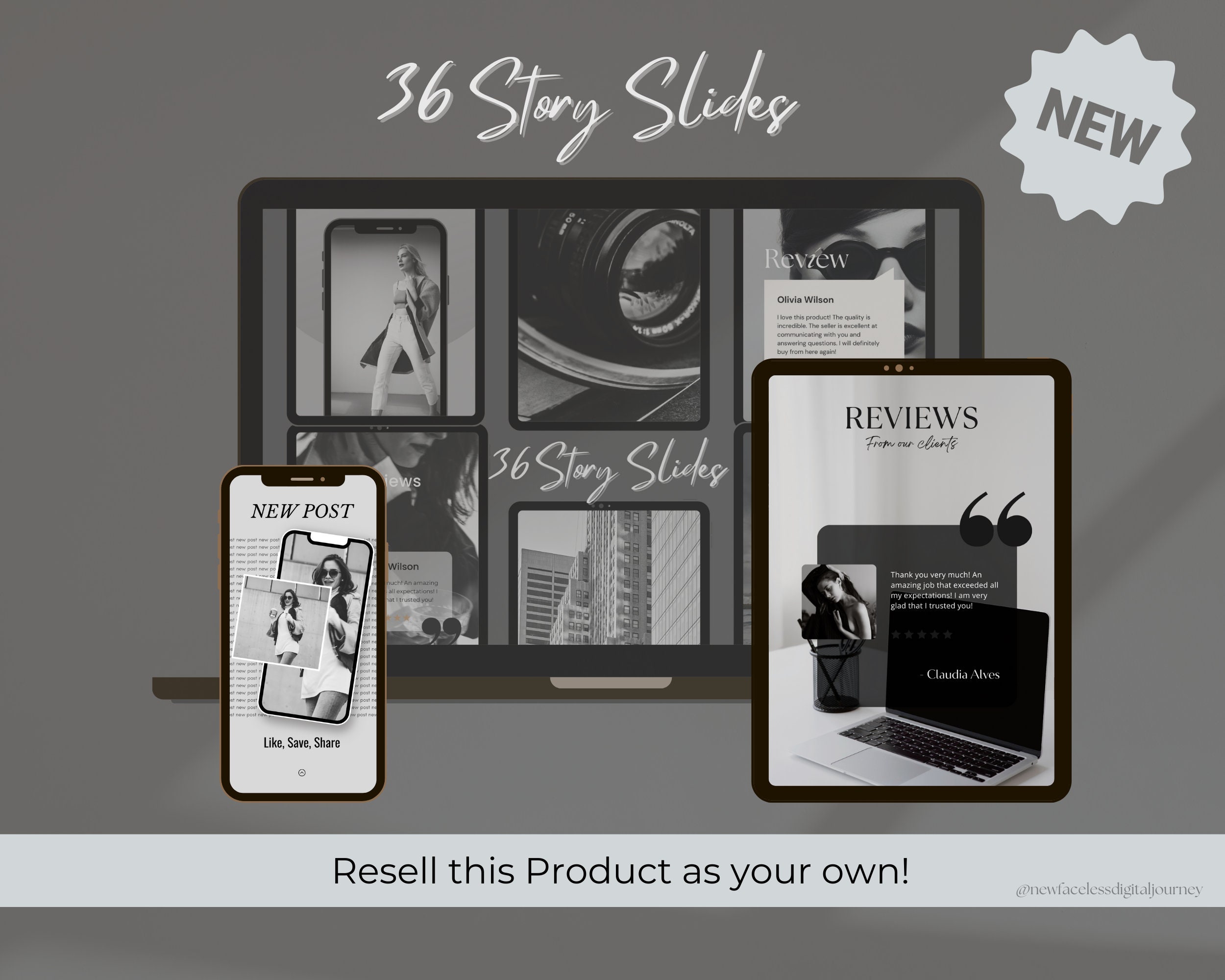 36 New Aesthetic Story Templates for Instagram & Social Media With PLR ...