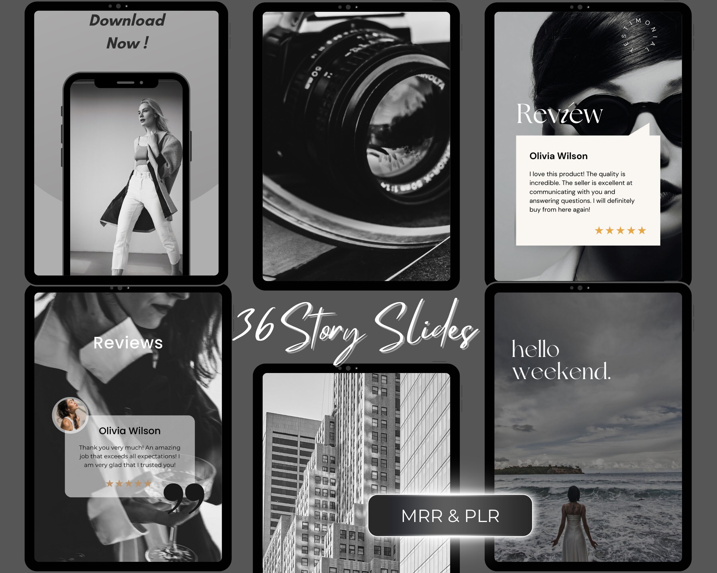 36 New Aesthetic Story Templates for Instagram & Social Media With PLR ...