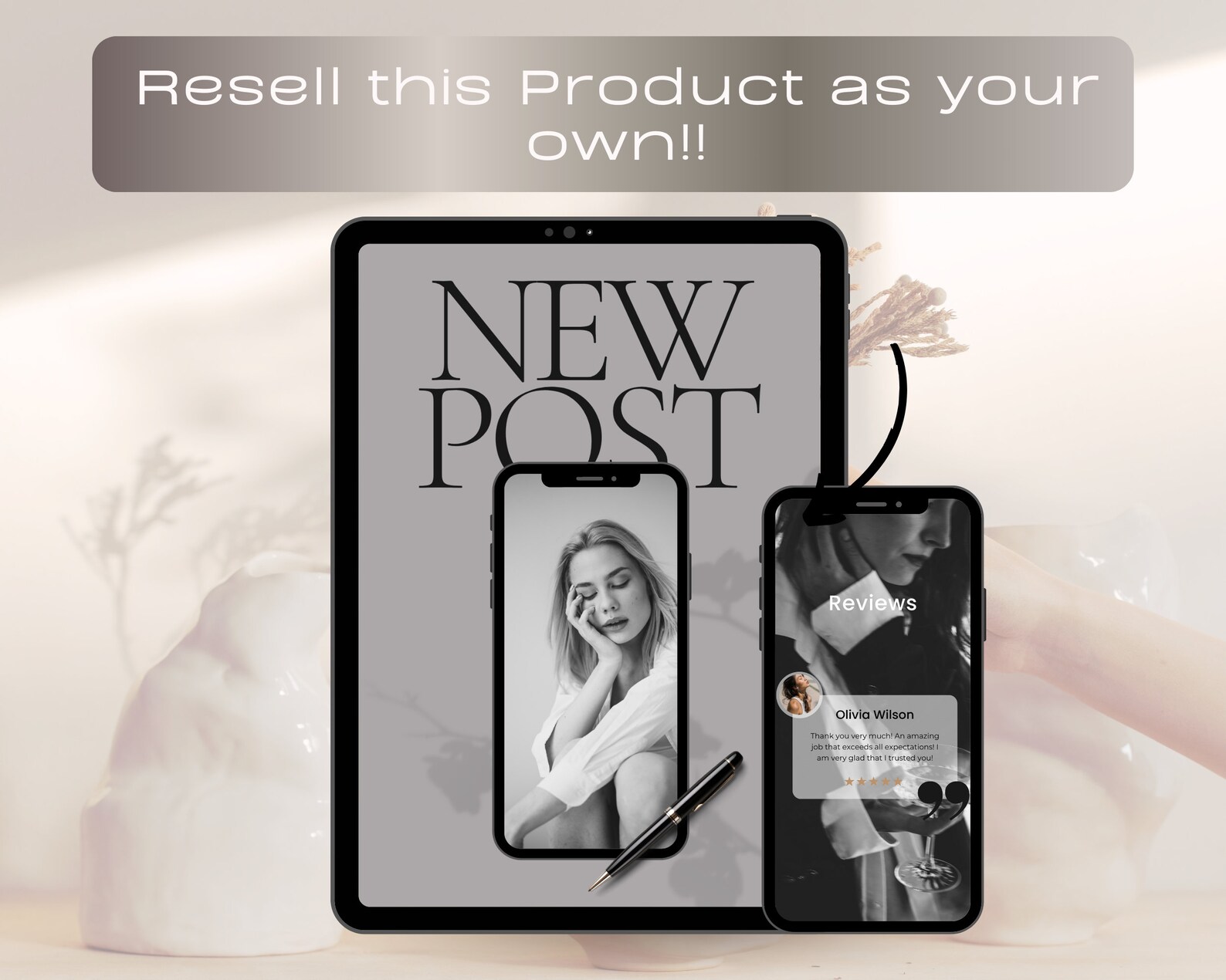 36 New Aesthetic Story Templates for Instagram & Social Media With PLR ...