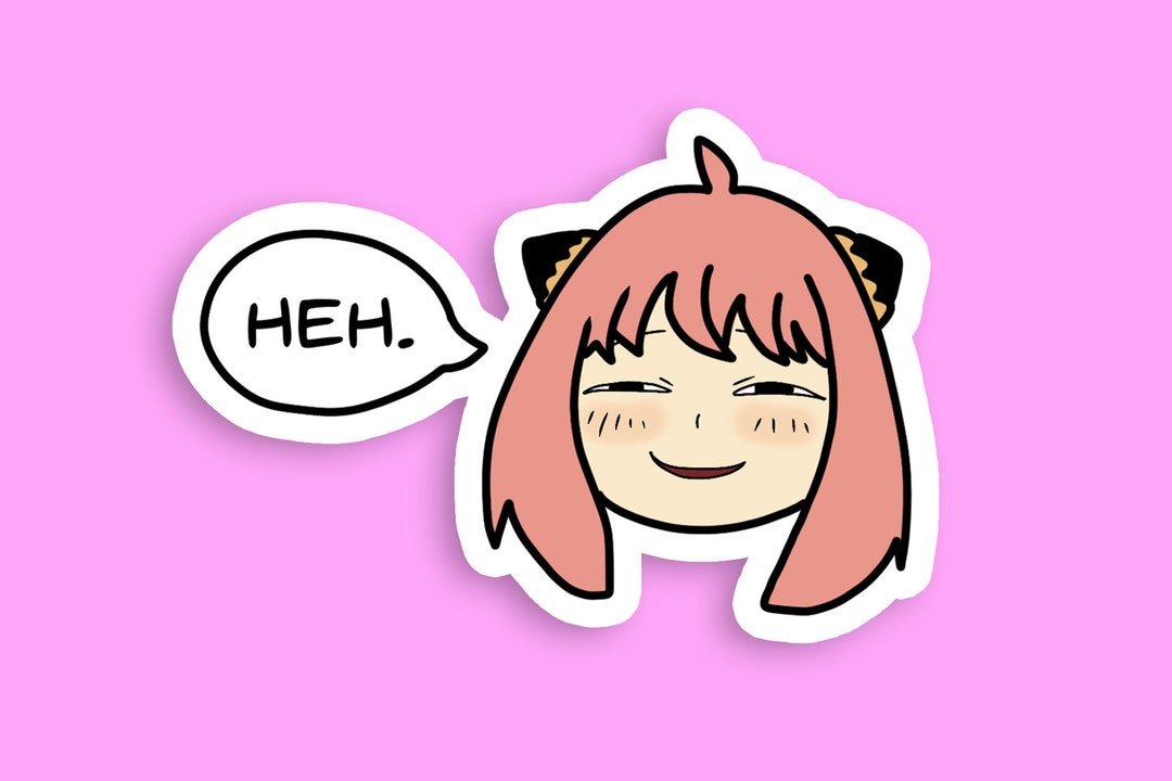 Anya Forger spy X Family heh Sticker - Etsy