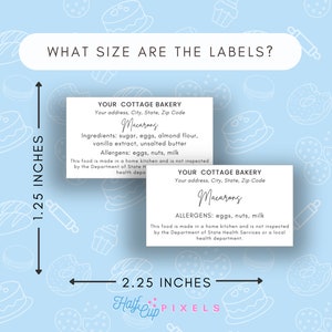 Canva Editable Simple Baked Goods Label for Cottage Bakeries, Home ...