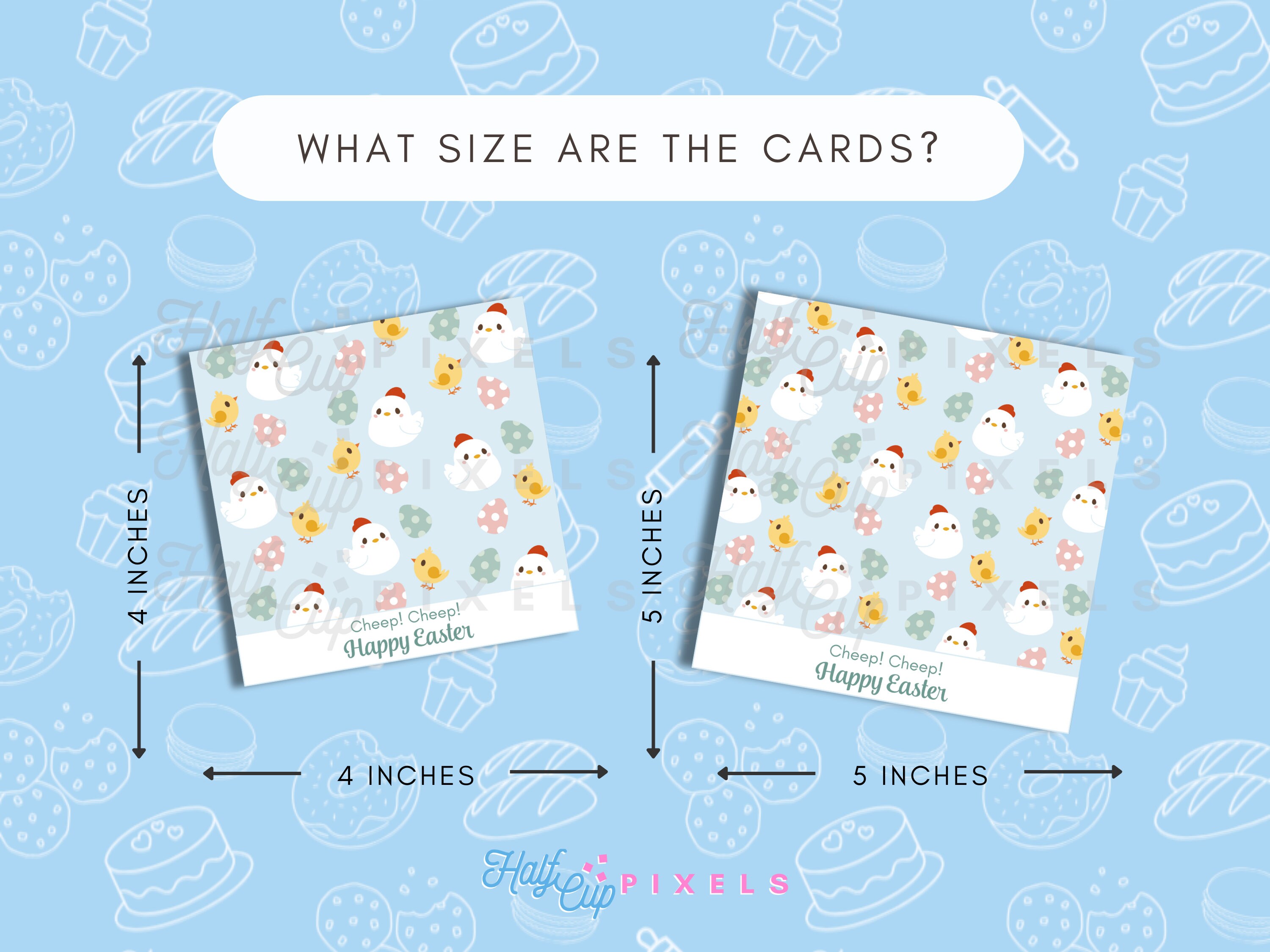 Easter Printable Cookie Card Backer for Cottage Bakeries, Spring Favor ...