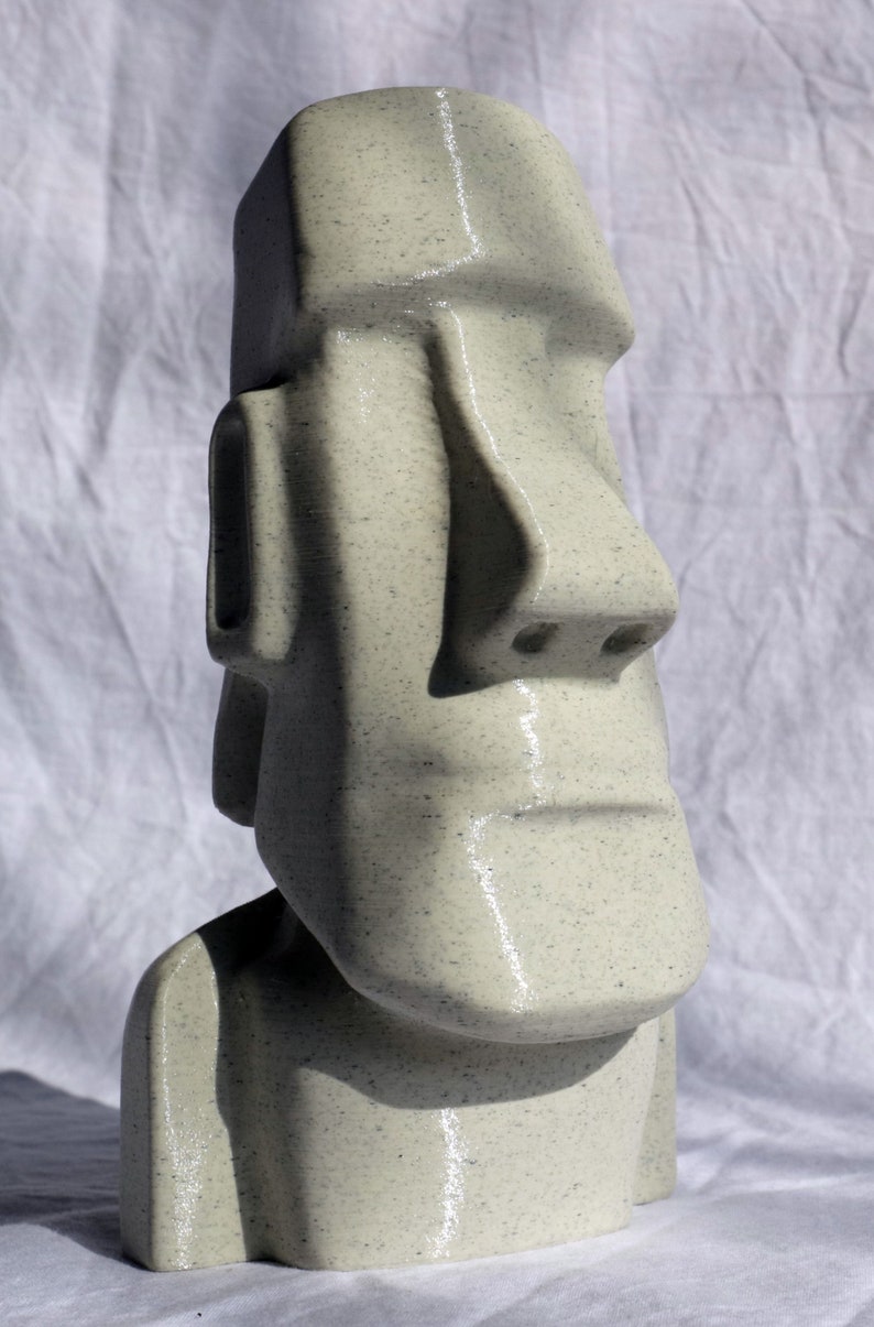 3D Print of Stylized Easter Island Moai - Etsy