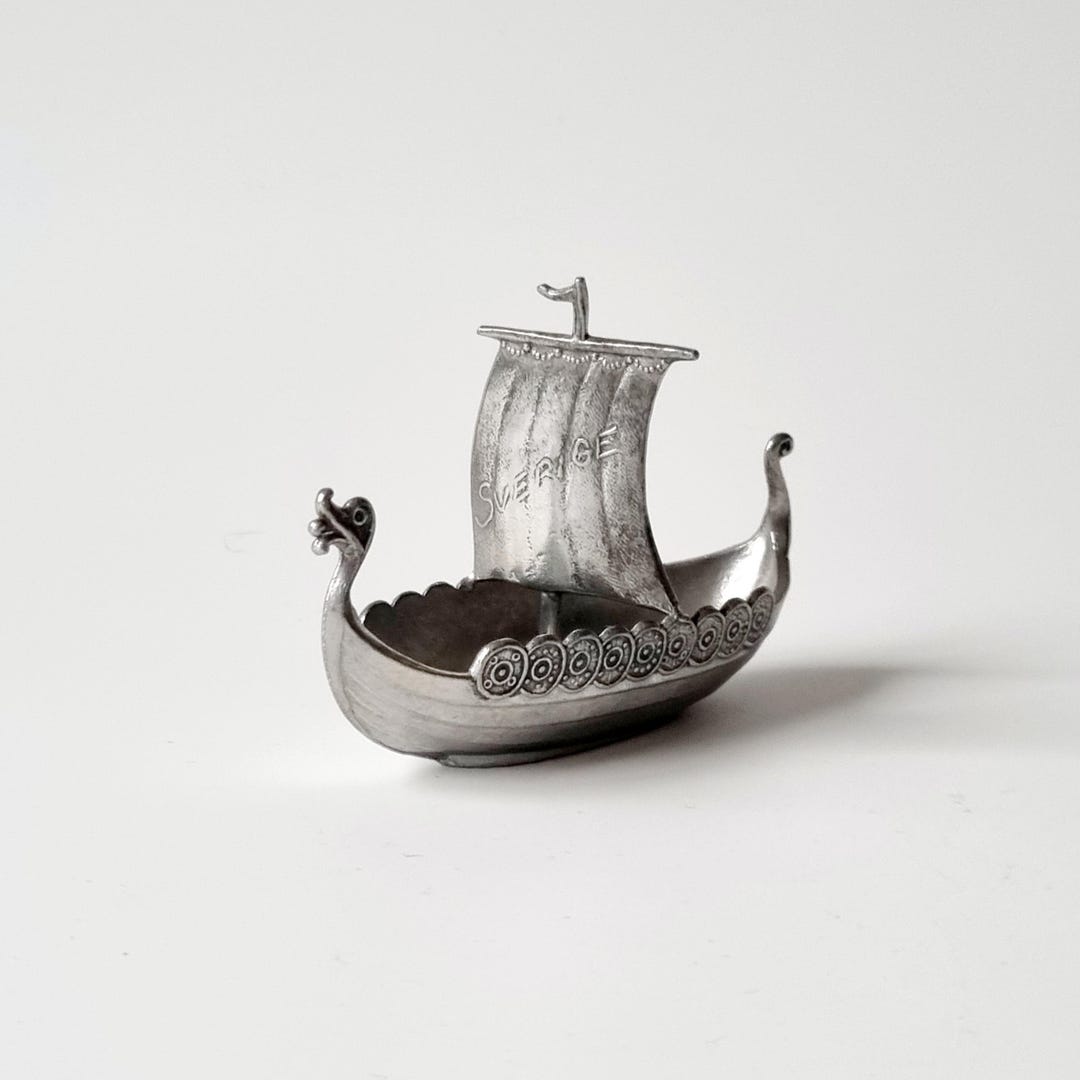 Miniature Viking Ship - Skurdal Tenn | Handmade Norway Collectible ...