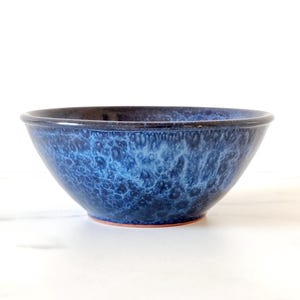 VINTAGE SCANDINAVIAN BOWL - Handmade Pottery in Blue Glaze With ...