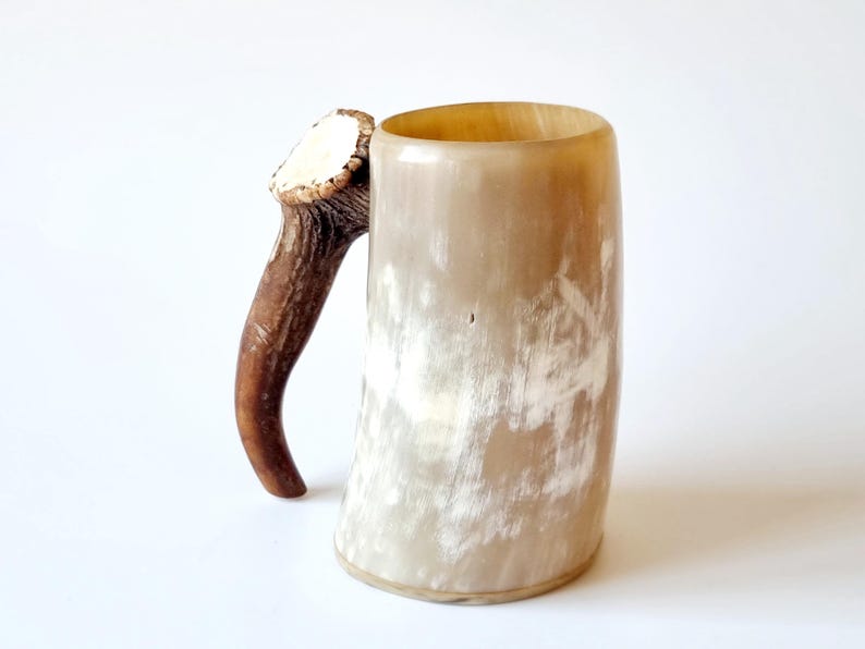 Vintage Sami Horn Tankard – Reindeer Antler Handle, Swedish Folk Art - Etsy