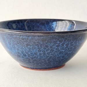 VINTAGE SCANDINAVIAN BOWL - Handmade Pottery in Blue Glaze With ...