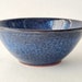 VINTAGE SCANDINAVIAN BOWL Handmade Pottery in Blue Glaze With Darkblue ...