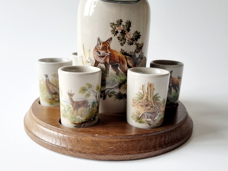 Set of 6 Hunting Cups With Bottle, WTK Germany Bioma Hunters Gift - Etsy