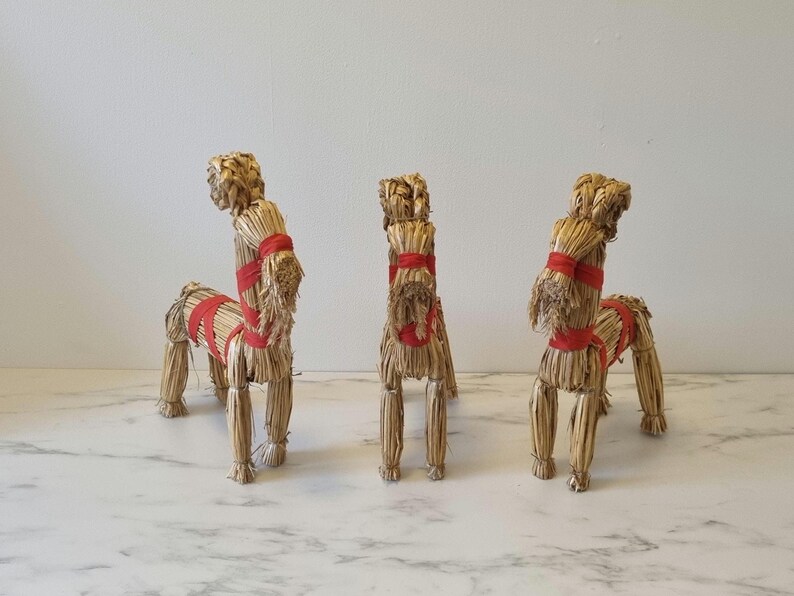Handmade Straw Christmas Goat Set: Swedish Nordic Decor - Etsy