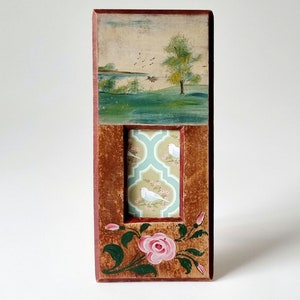 Vintage Picture Frame in Wood Handpainted Sweden - Etsy