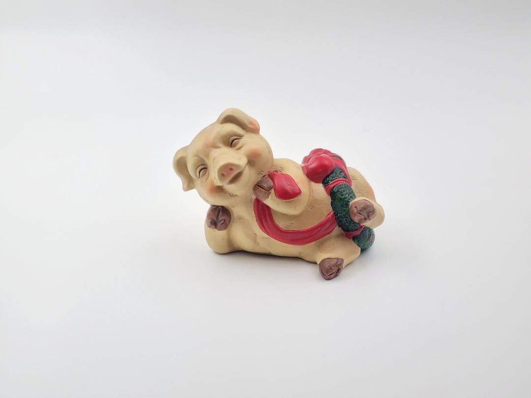 Swedish Lying Pig Christmas Ornament - Swedish Figurine in Ceramic - Etsy