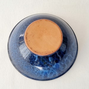 VINTAGE SCANDINAVIAN BOWL - Handmade Pottery in Blue Glaze With ...