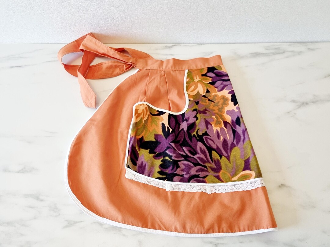 Vintage Half Apron With Pockets 1930-1950s Handmade Sweden - Retro ...