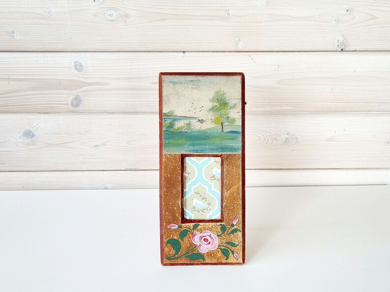 Vintage Picture Frame in Wood Handpainted Sweden - Etsy