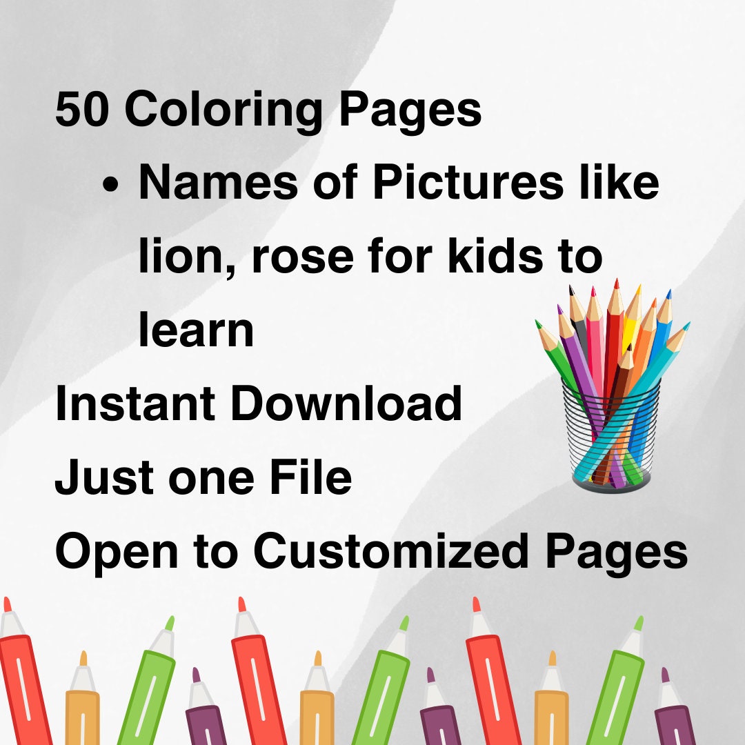 50 Easy Coloring Pages for Kids, Toddlers, Preschoolers Toddlers ...