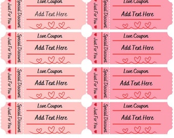 Customizable Love Coupon, Valentine's Day Gifts - Etsy