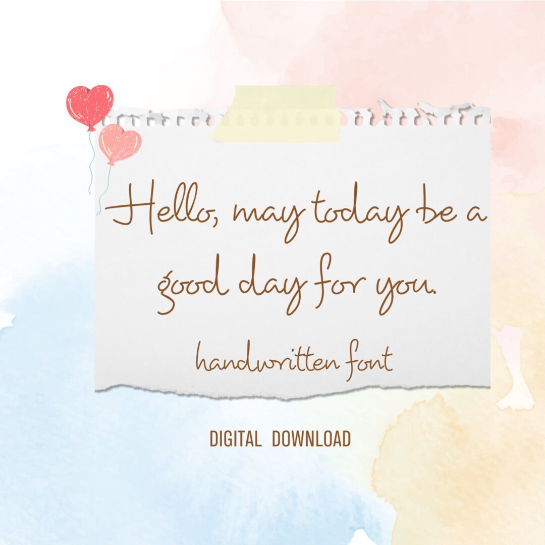 Neat Handwritten,procreate Font,study Font,simple Font,,handwriting ...