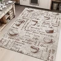 Retro Coffee Rug: Modern Kitchen Cafe Mat - Etsy