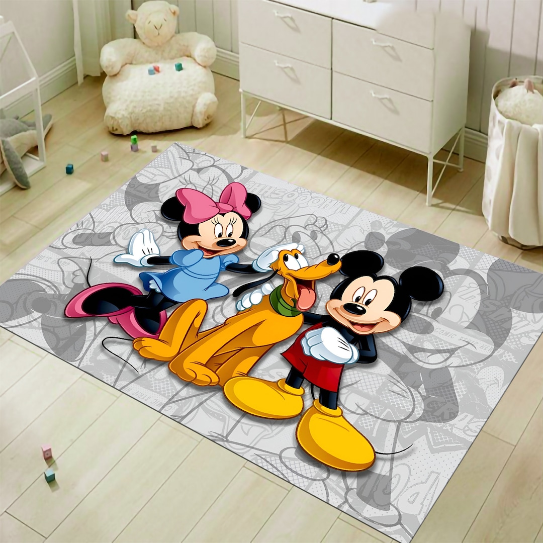 Cartoon Characters Rug, Minnie Rug,cartoon Rug,kids Room Rug,nursery ...